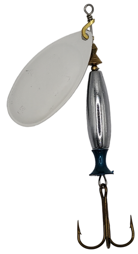 Blue with White Blade Inline Spinner | Chasing Stripers Fis