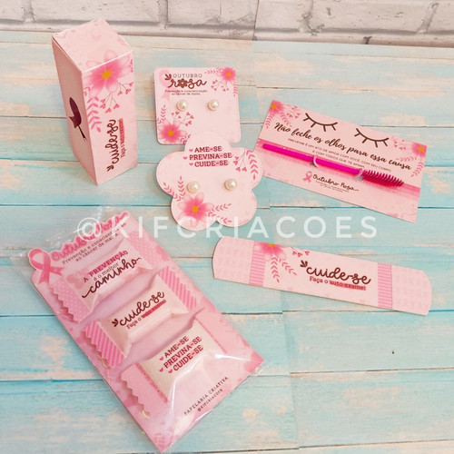 Kit Mimo (3) - Outubro Rosa | Kif Criações