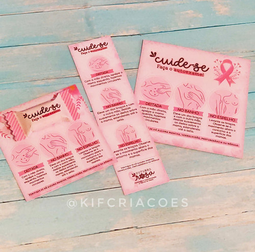 Card - Autoexame - Outubro Rosa | Kif Criações