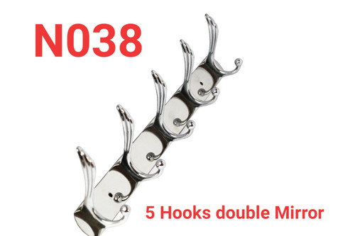 5 Hooks Bar Double Mirror | Hardware Homes
