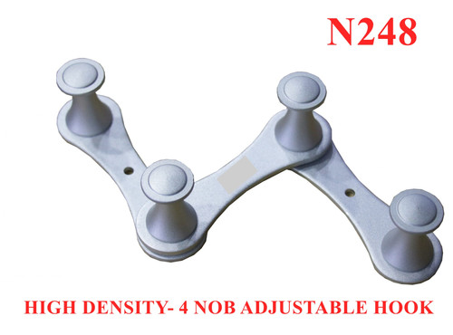 High Density-4 NOB Adjustable Hook | Hardware Homes
