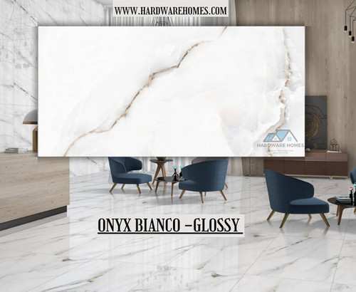 Onyx Bianco - Glossy 60X120 Granite Tiles | Hardware Homes