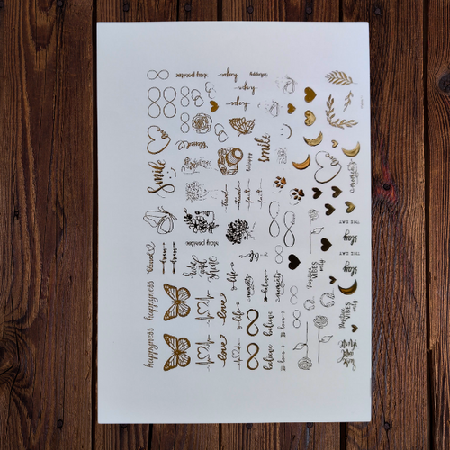 A5 Embossed Gold Sticker Sheet for Resin Art & DIY Crafts | Mithila ...
