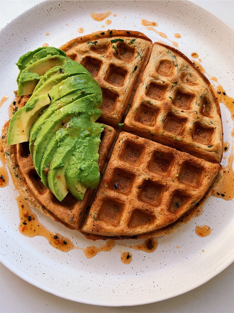 Cornmeal & Leek Savoury Waffles