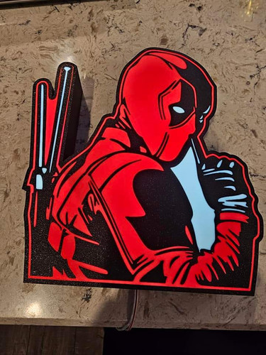 Deadpool - 3D Printed Lightbox | Colorado Woodworx