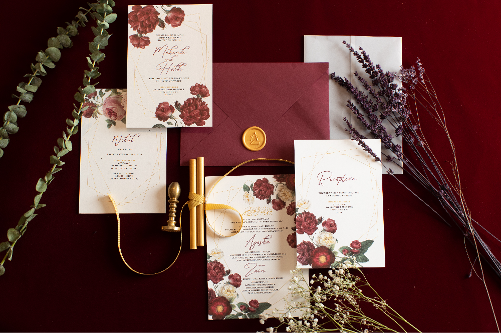 'Timeless Printed Wedding Invitations by The Card Co. Dubai'