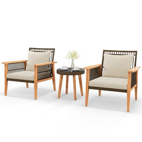 Stylish & Durable: Premium 3-Piece Garden Conversation Set