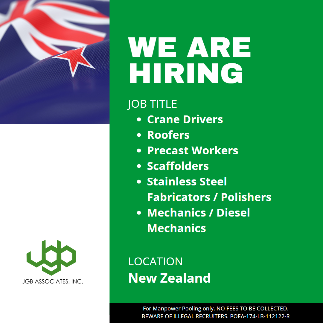 NEW ZEALAND HIRING - VARIOUS POSITIONS