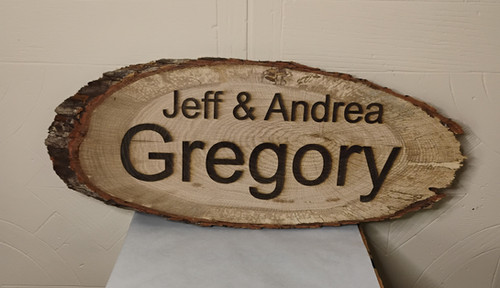 Personalized Live Edge Sign | Boston Mountain Spec