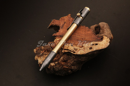 Damascus Steel Slide Action Pen Kit | Jaxe Pen Kits