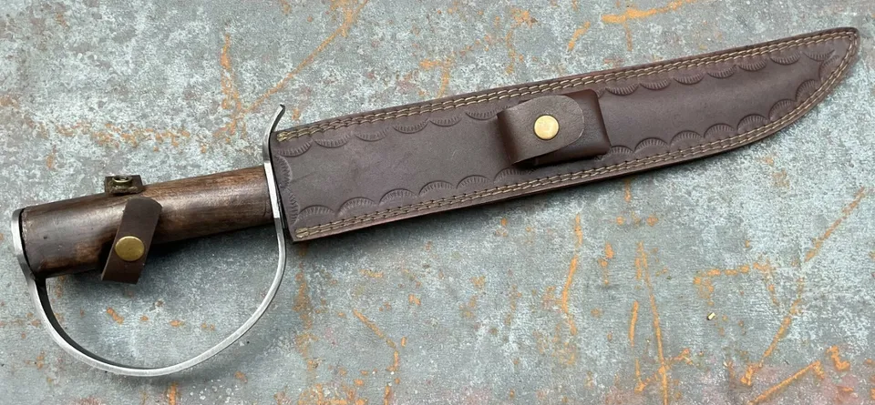Custom Made Hand Forged 5160 Spring steel Civil war D-guard Bowie/Sword ...