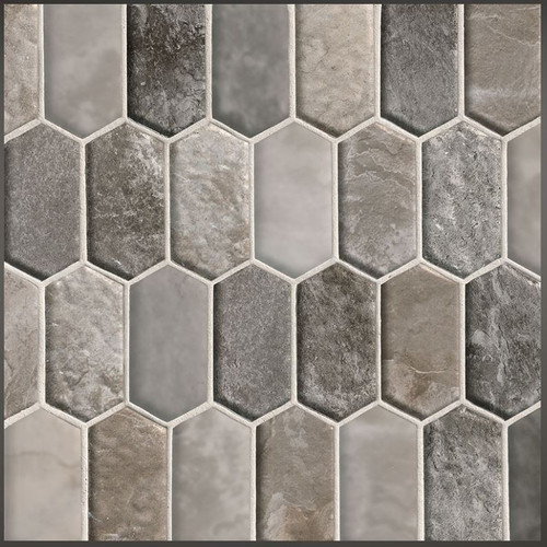 SAVOY PICKET PATTERN TILE - 9.7 sq.ft/box | Pedra Rustica US