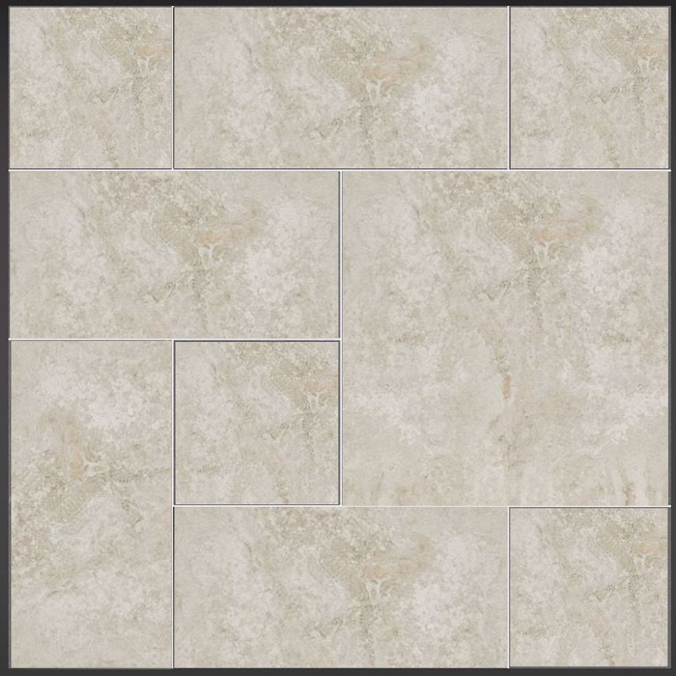 PATTERN TREVI SILVER PORCELAIN PAVER - 8 sq.ft/kit | Pedra Rustica US