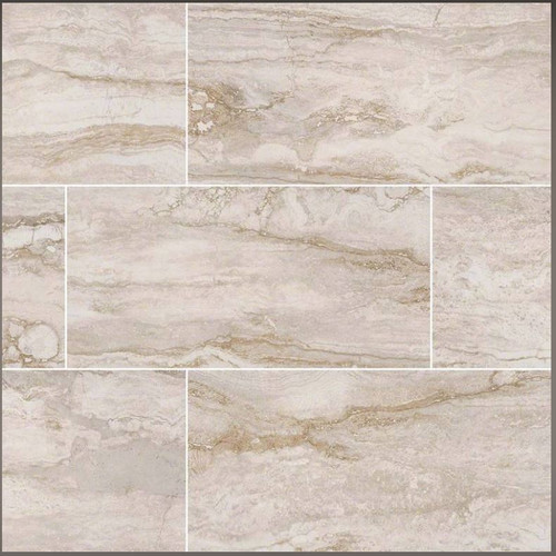 12"X24" BERNINI BIANCO PORCELAIN TILE - 16 sq.ft/box | Pedra Rustica US