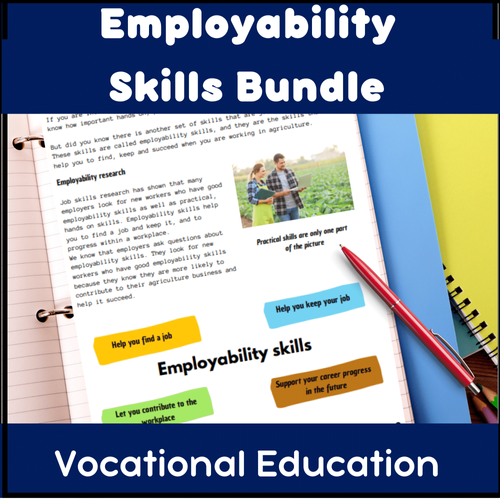 Employability skills and ready for work bundle for vocational students ...
