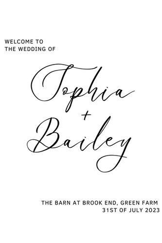 Sophia & Bailey Range - Welcome Sign | Misscarlysleandco