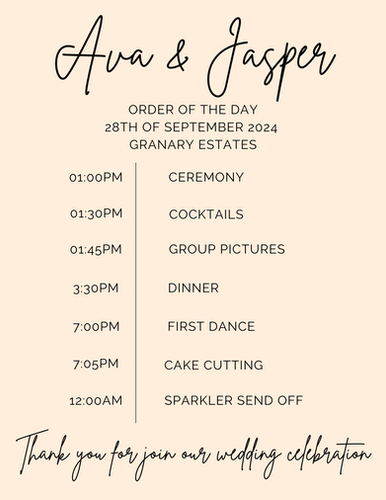 Ava & Jasper Range - Order of the Day | Misscarlysleandco