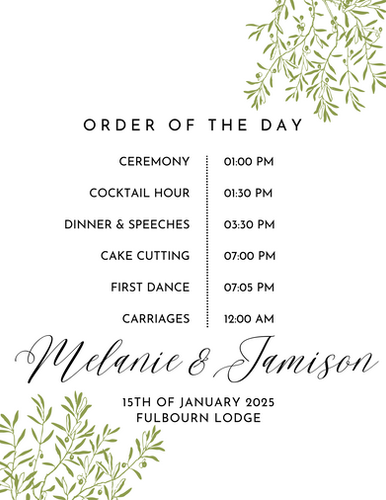 Melanie & Jamison Range - Order of the Day | Misscarlysleandco