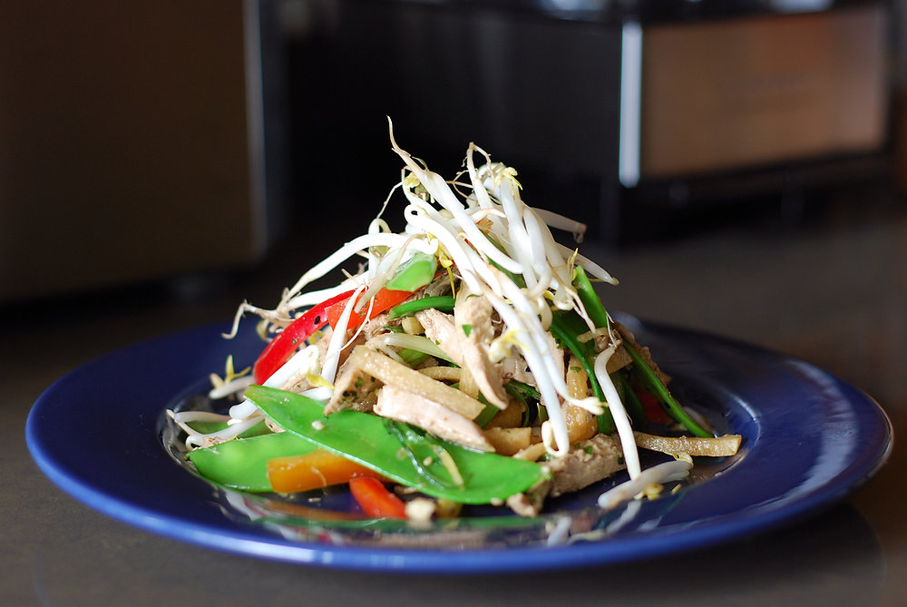 Asian Chicken Salad with Sesame Cilantro Dressing
