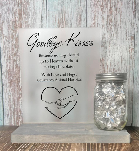 Goodbye Kisses, Compassion Sign for Vet Office, Someone is saying ...