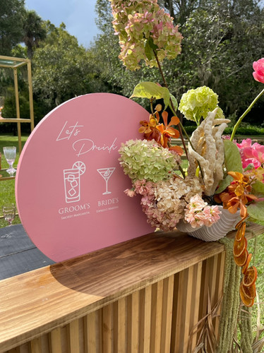 Circle Customizable Bar Sign | oceanhawksrentals