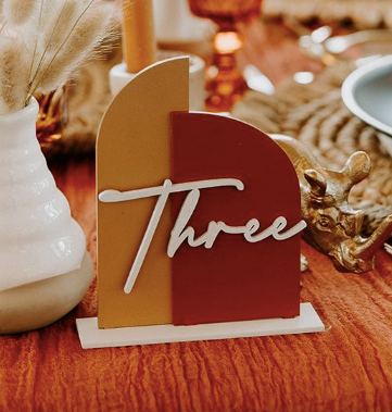 Double Curved Table Numbers | oceanhawksrentals