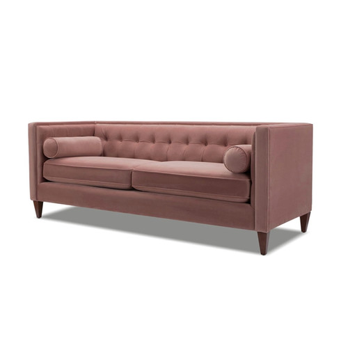 Carli Dusty Rose Velvet Sofa | oceanhawksrentals