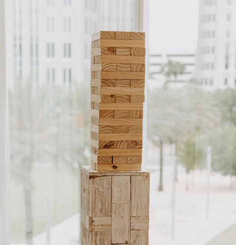 Giant Jenga Cocktail Hour Game | oceanhawksrentals