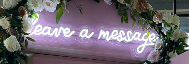 Leave a Message neon sign | oceanhawksrentals