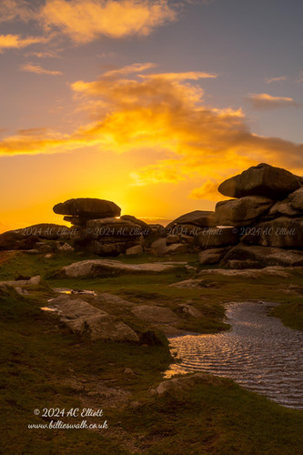 Carn Brea rocks sunset | Billie's Walk Photography
