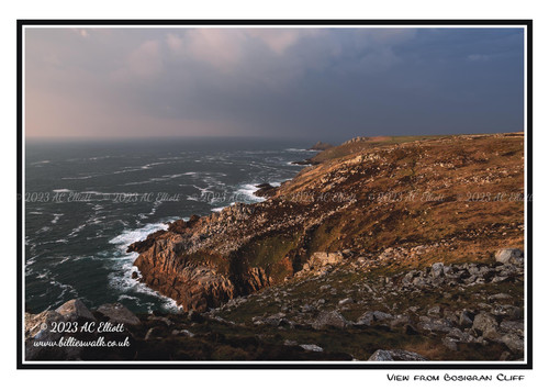 View from Bosigran Cliff Greeting Card | Billie's Walk