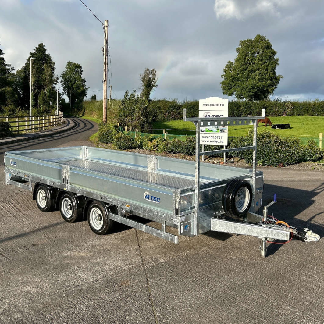 M-Tec 14ft x 6.6ft Tri Axle Flatbed Trailer | R.D Agri