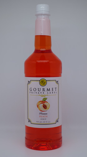 Gourmet Premium Peach Syrup 32 fl oz | REVUP ENERGY