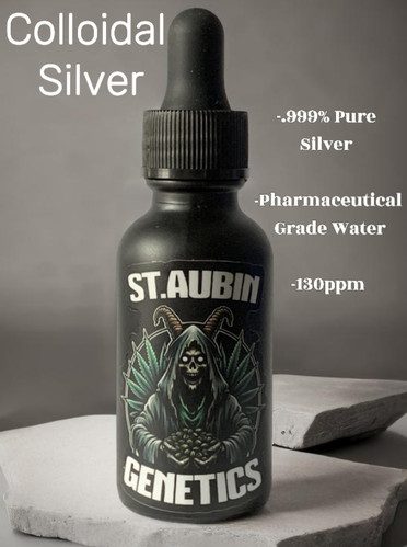 Colloidal Silver - 130ppm - .999% Pure Silver - Pharmaceutical Grade Water | St. Aubin Genetics