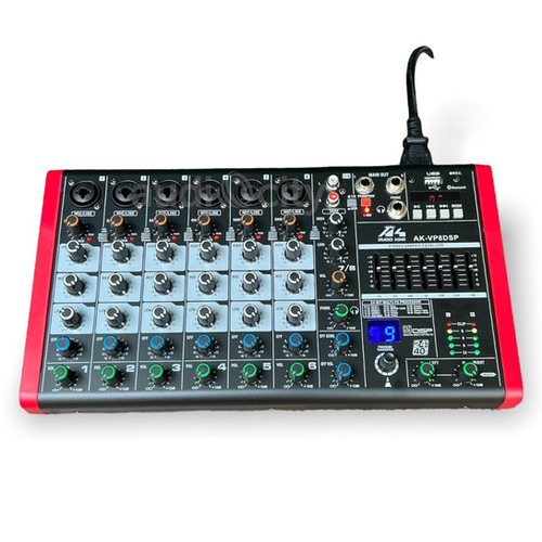 Audioking AK-VP8DSP Consola De Audio 8 Canales Mp3 Efectos | Audiocity