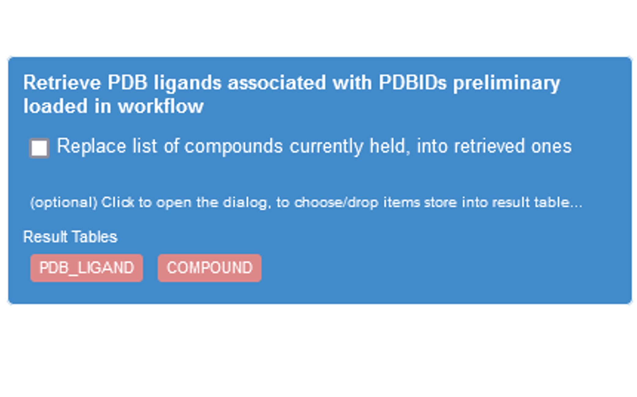 Retrieve PDB ligands associated with PDBIDs