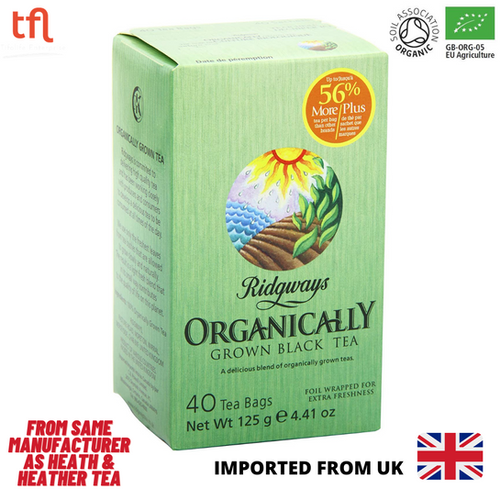 Ridgways Organically Grown Black Tea, 40 sachets | Tea for Lifetime