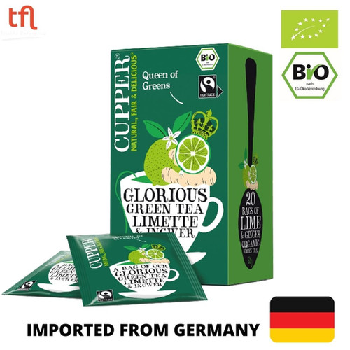 Cupper Organic Lime and Ginger Green Tea 35g (20 tea bags) | Tea for ...