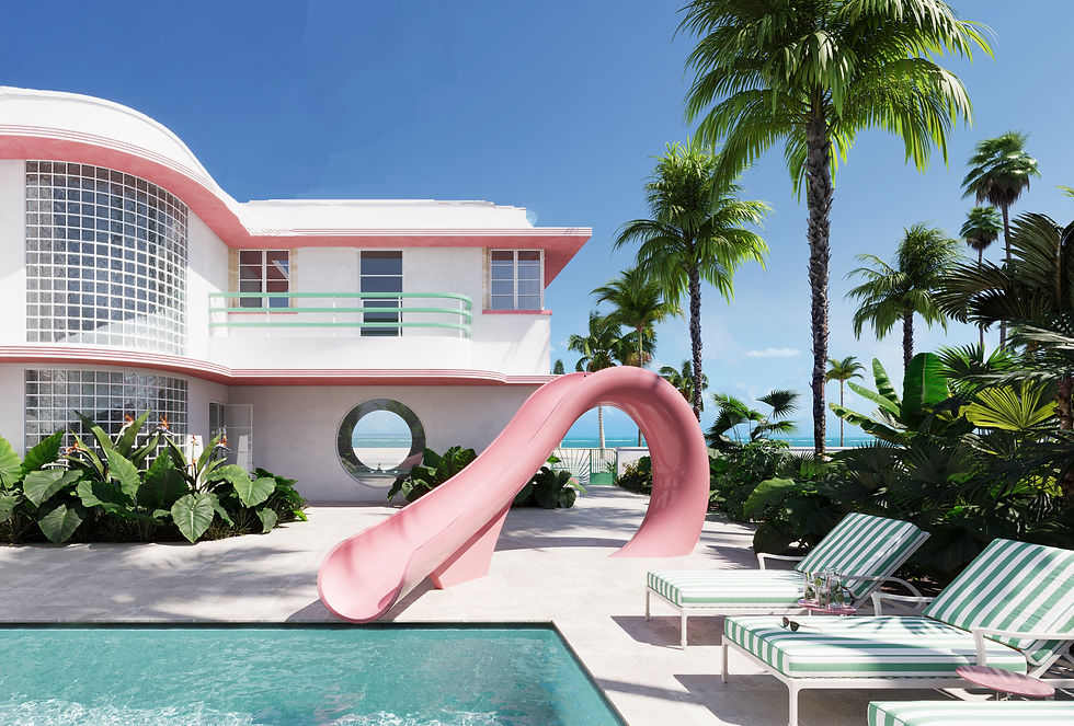 Downtime Slides | Colourful Pool Slides by Splinterworks