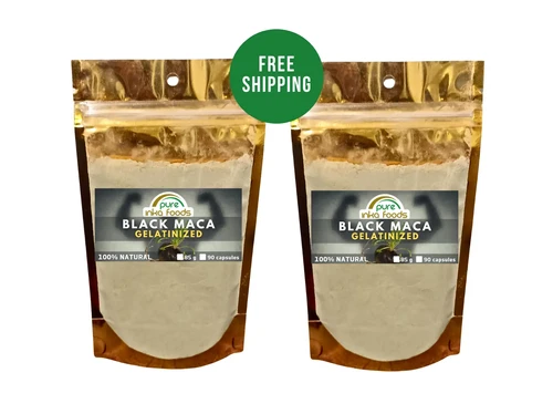 Black Maca Powder - Free Shipping - 2 Packs of 85g | Pure Inka Foods