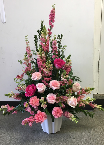 Pink Funeral Basket | website