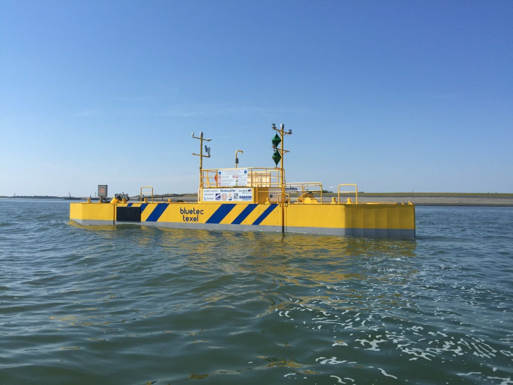 Floating platform for tidal power near Texel