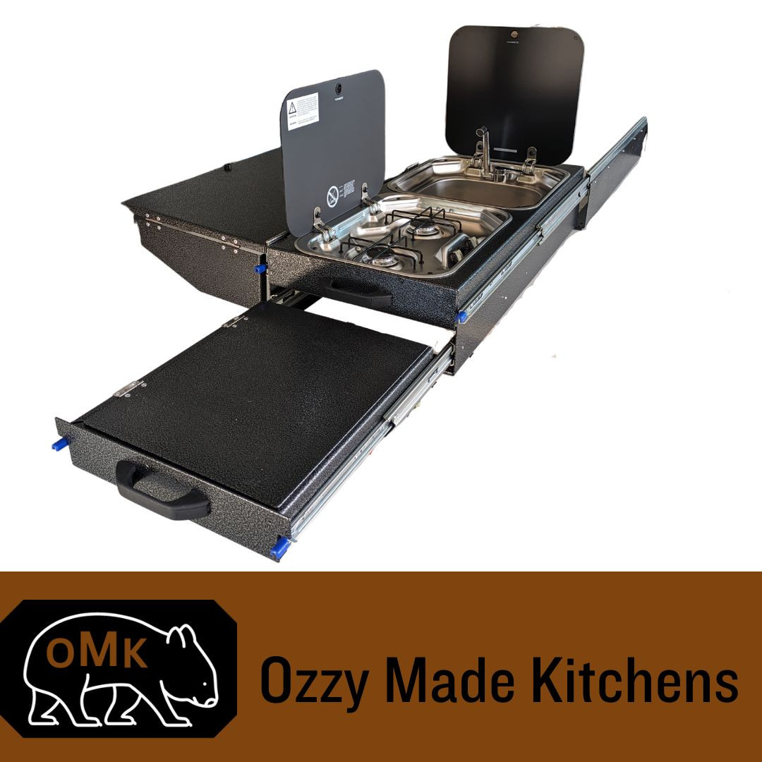 Ozzy Made Kitchens | slide out outdoor caravan camp kitchen