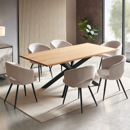 BARLOW DIN TABLE WITH 6X MATZO DIN CHAIR KIT | Homemakers Hub