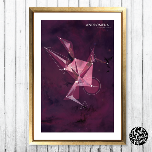 Andromeda Constellation Map Print | Third Coast Paper