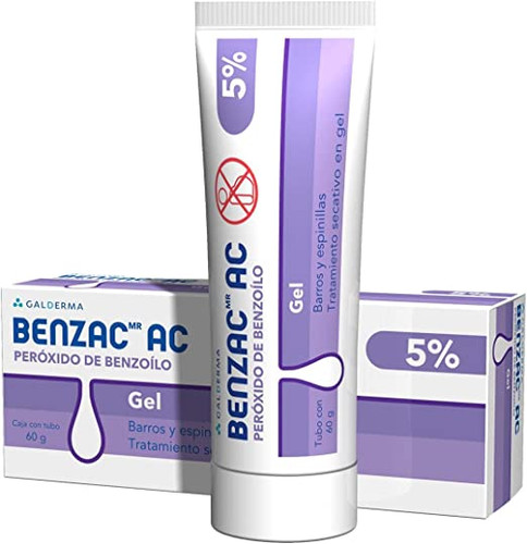 Benzac ac gel 5% 60g | Farmacias Dermocutánea