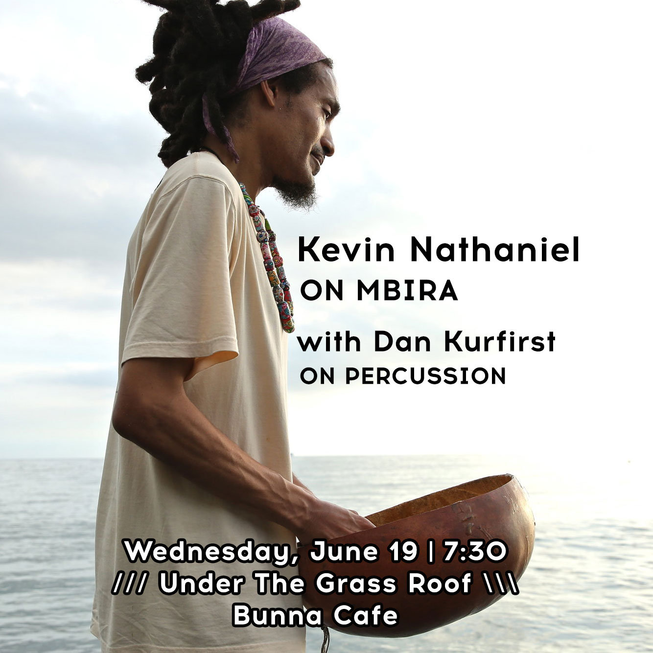 Kevin Nathaniel on Mbira, with Dan Kurfirst | Bunna Cafe