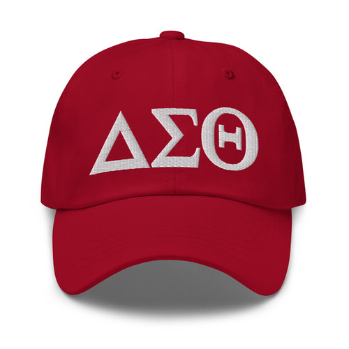 DST Greek Embroidered RED hat | ascl