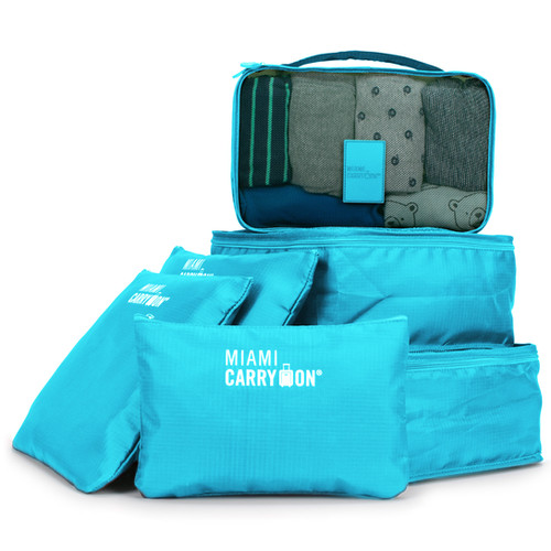 Neon Blue Packing Cube Set | Miami Carry On