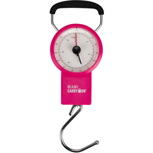 Mechanical Luggage Scale with Tape Measure | Pink | Miami Carry On